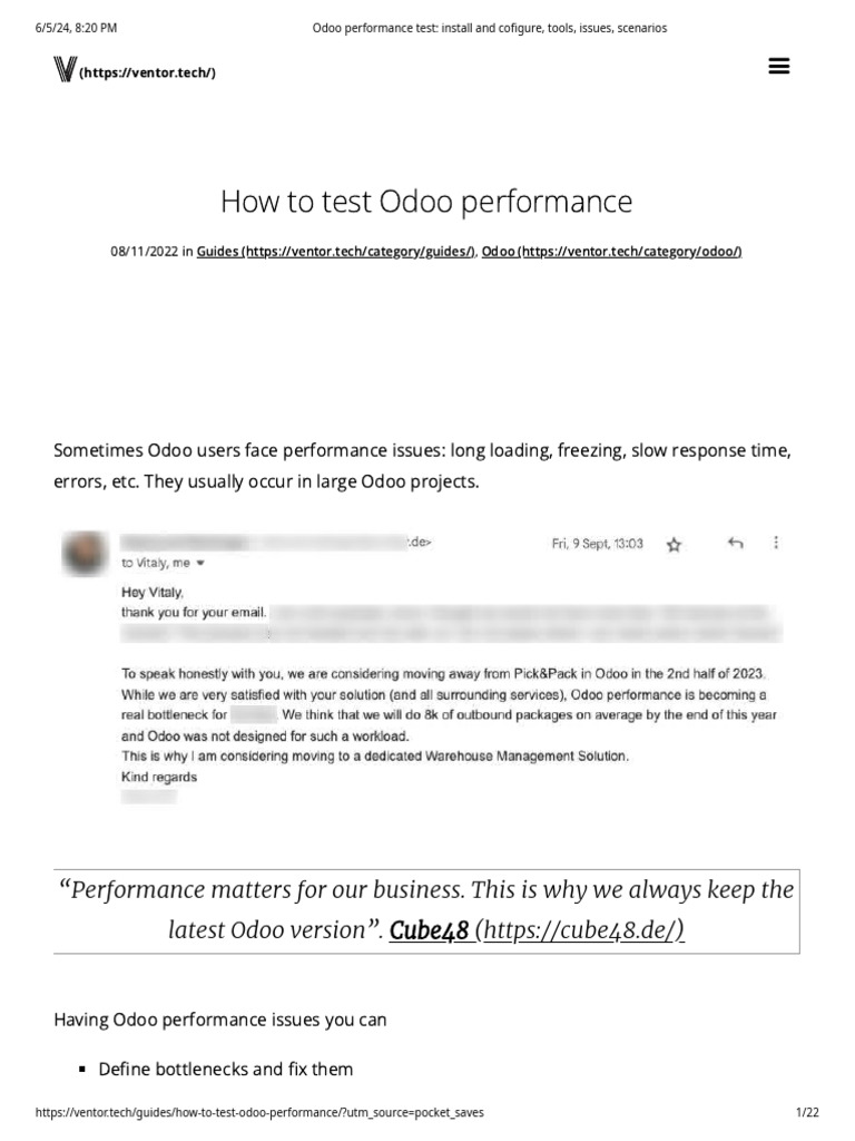 Odoo Performance Test_ Install and Cofigure, Tools, Issues, Scenarios ...