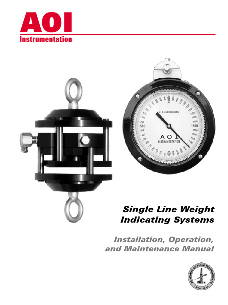 Single Line Weight Indicating Systems Manual | PDF | Valve | Pump