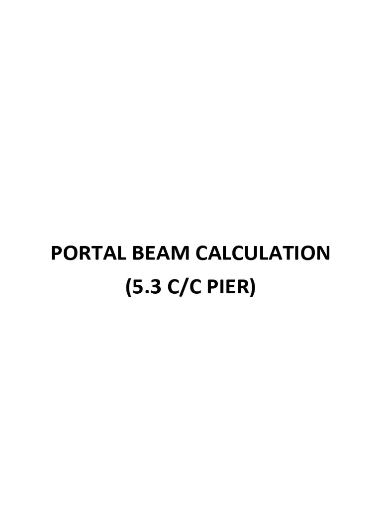 Portal Beam Calculation Note | PDF | Beam (Structure) | Bending