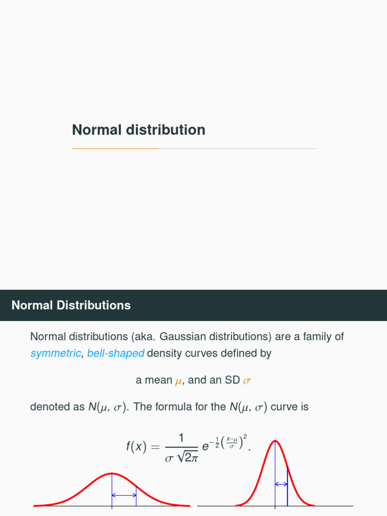 Lecture 13 Normal Distributions | PDF | Descriptive Statistics ...