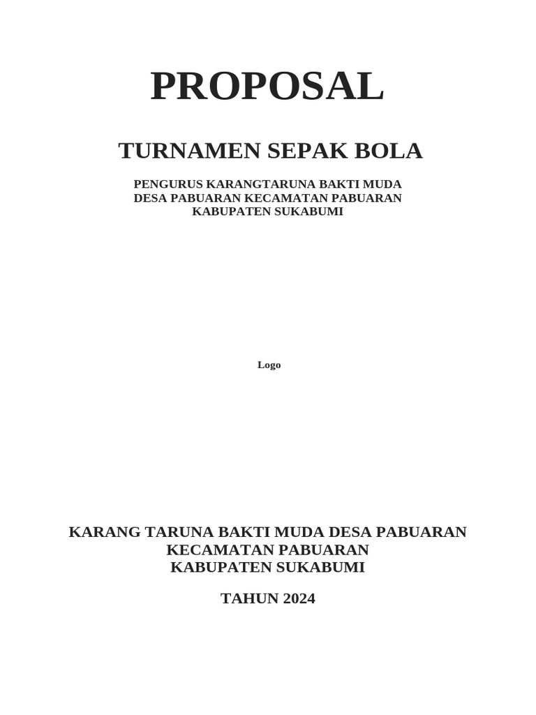 Proposal Open Turnamen | PDF