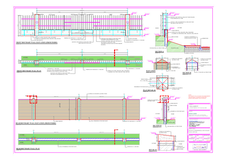 BOUNDARY WALL-PERIPHERAL BOUNDARY WALL (1) | PDF | Wall | Real Estate