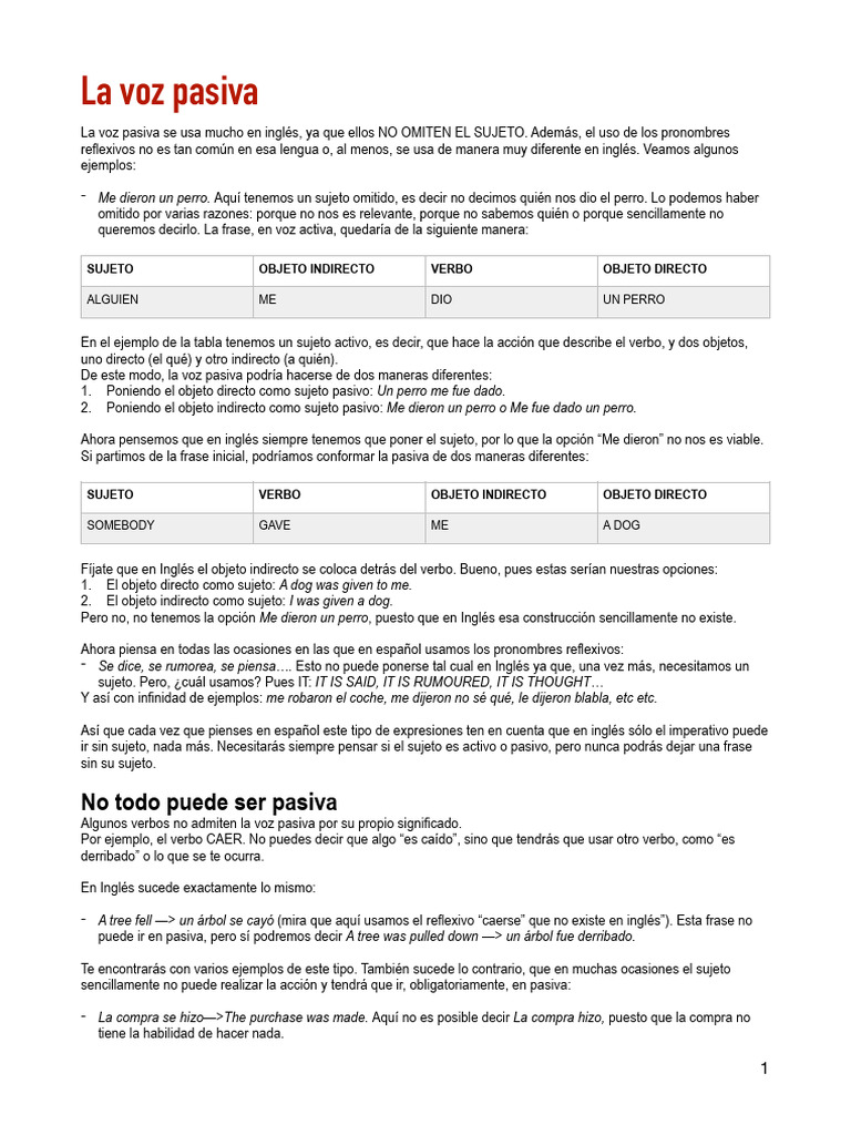 Passive and Subjunctive | PDF | Asunto (gramática) | Objeto (gramática)