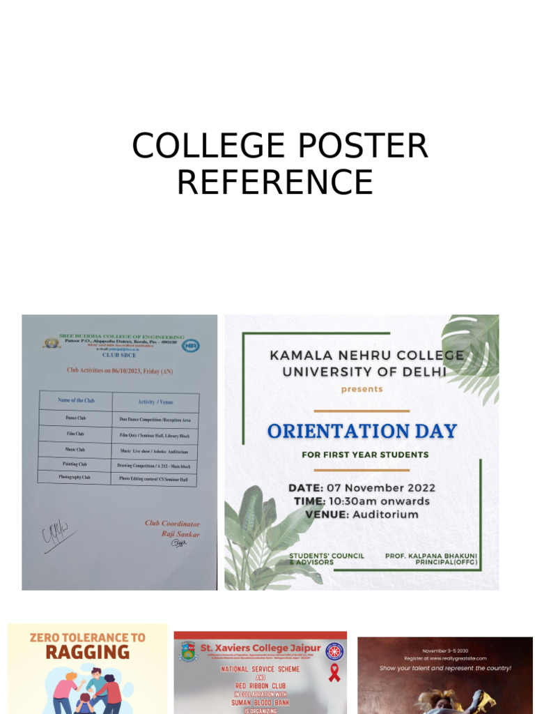 College Poster Reference | PDF