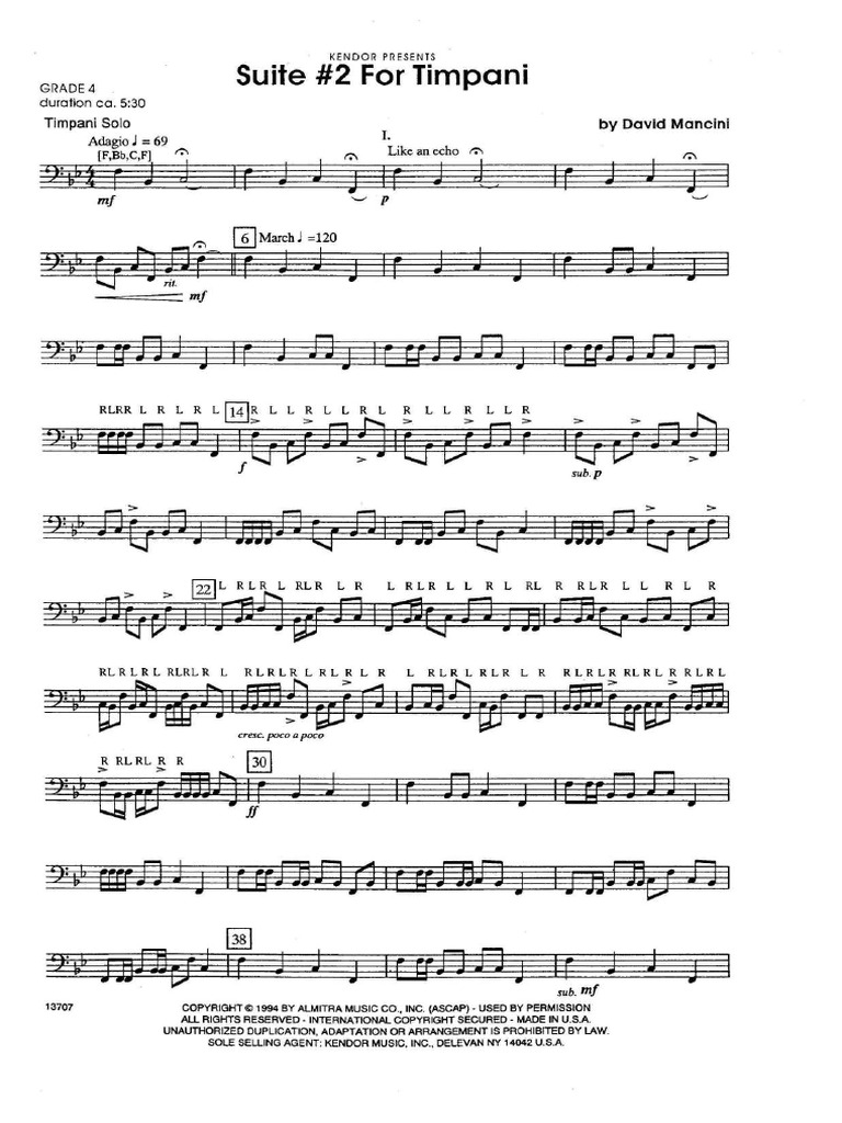 Suite 2 For Timpani - David Mancini | PDF