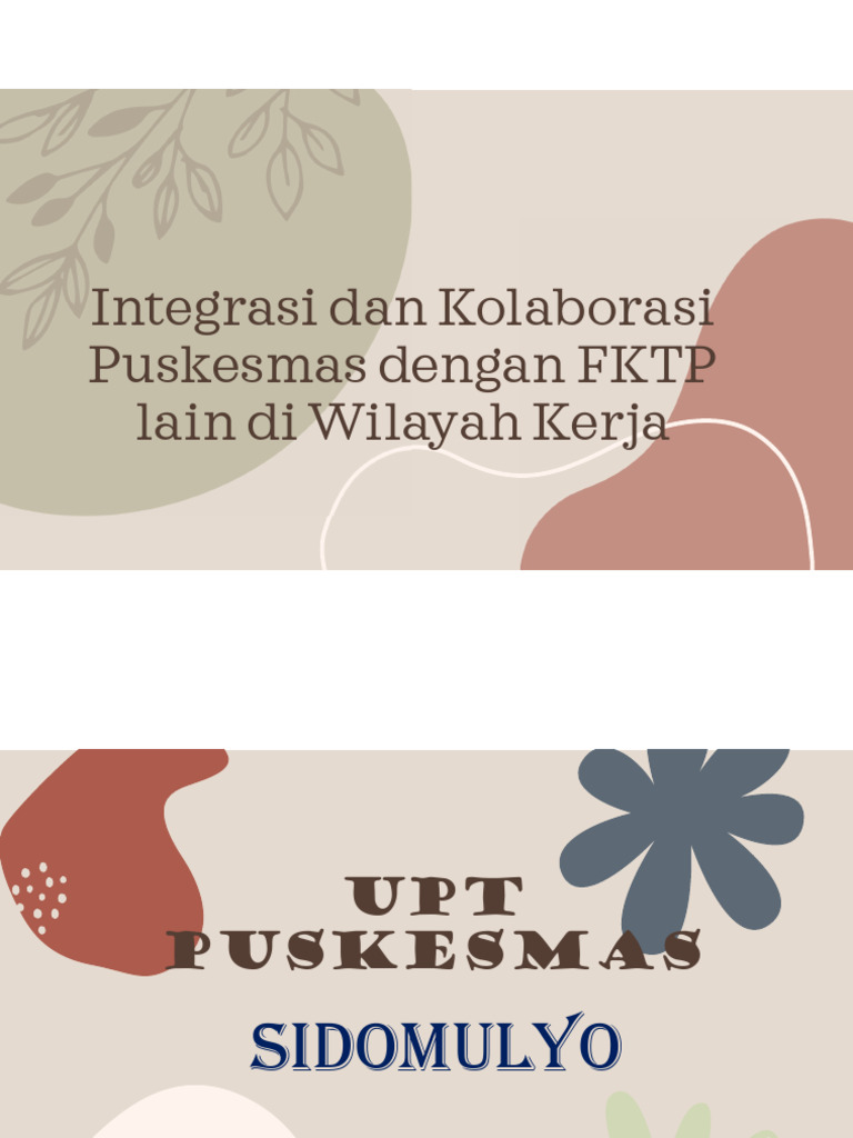 Implementasi Integrasi Dan Kolaborasi Puskesmas Sidomulyo | PDF