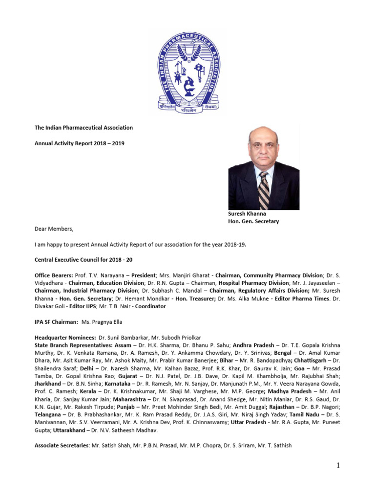 IPA-Annual-Report-2019-for-IPA-Website | PDF | Pharmacist | Pharmacy