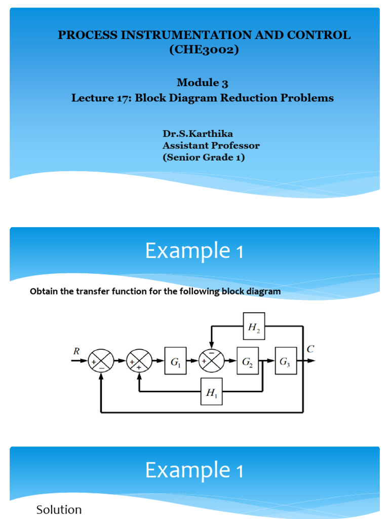 Module 3 - Block Diagram Reduction - Problems | PDF