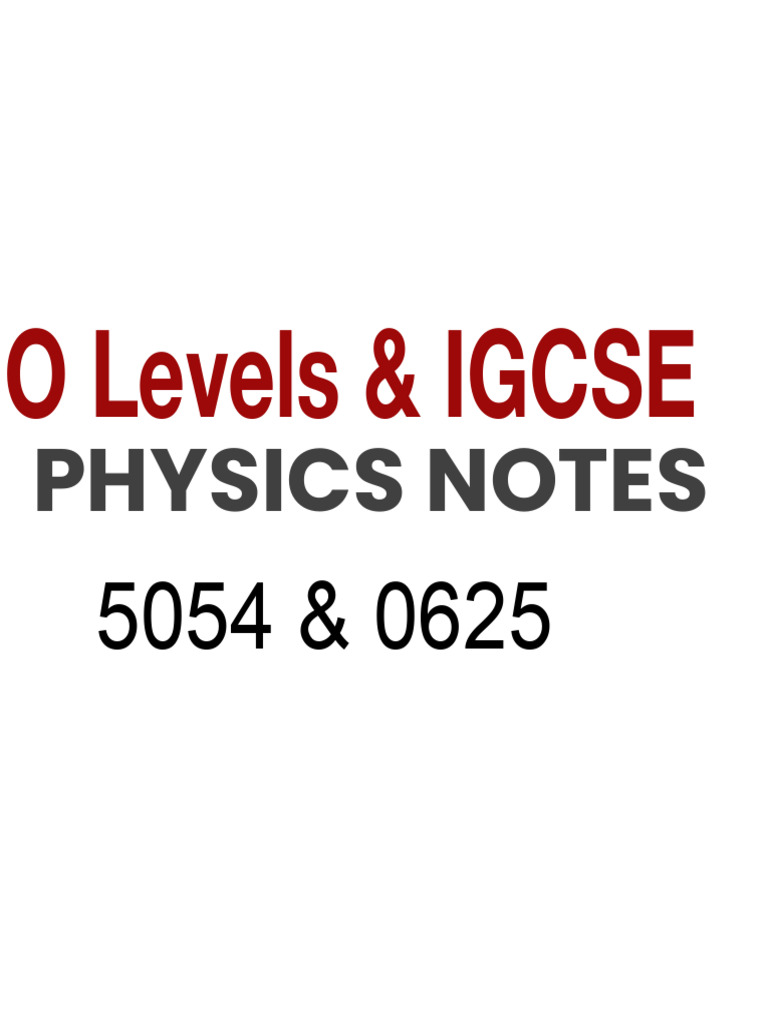 O Level Igcse Physics Companion | PDF | Momentum | Acceleration