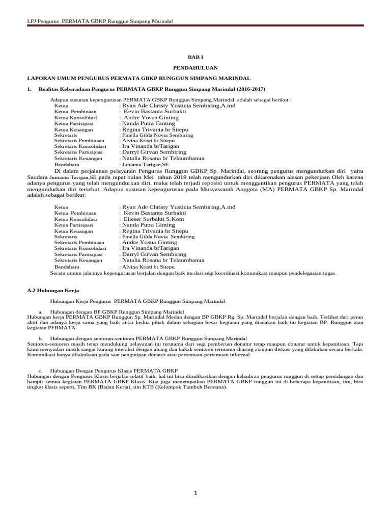 Laporan pembinaan tp 2019-2020 new | PDF