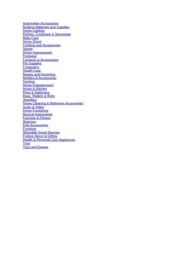 Category List Pdf