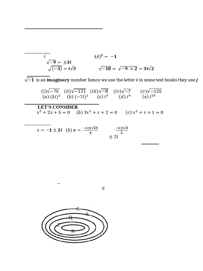 Complex Numbers 1 Introduction | PDF | Mathematics | Mathematical Objects