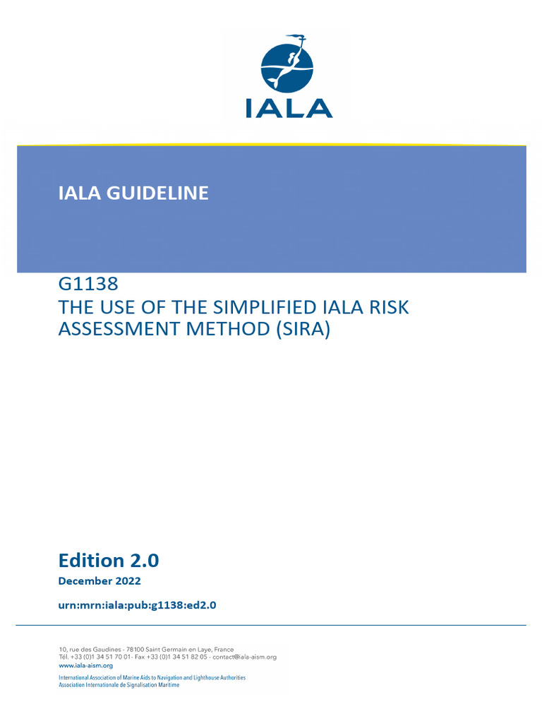 G1138 Ed2.0 The Use of Simplified IALA Risk Assessment Method SIRA | PDF | Risk | Risk Assessment