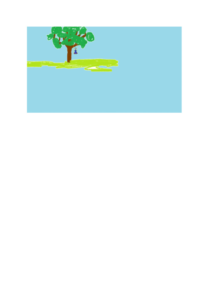 Chitti Tree and Baby Swinging Drawing | PDF