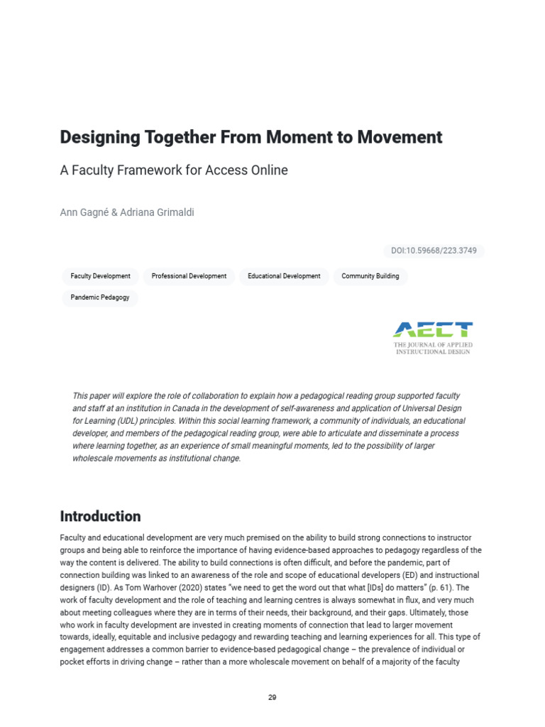 Designing Together From Moment To Movement | PDF | Pedagogy | Learning