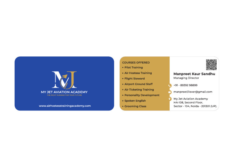 My Jet Visiting Card Final CC | PDF