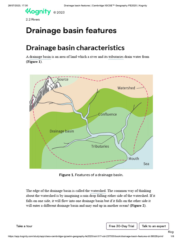 Key Features of Drainage Basins | PDF | Drainage Basin | River