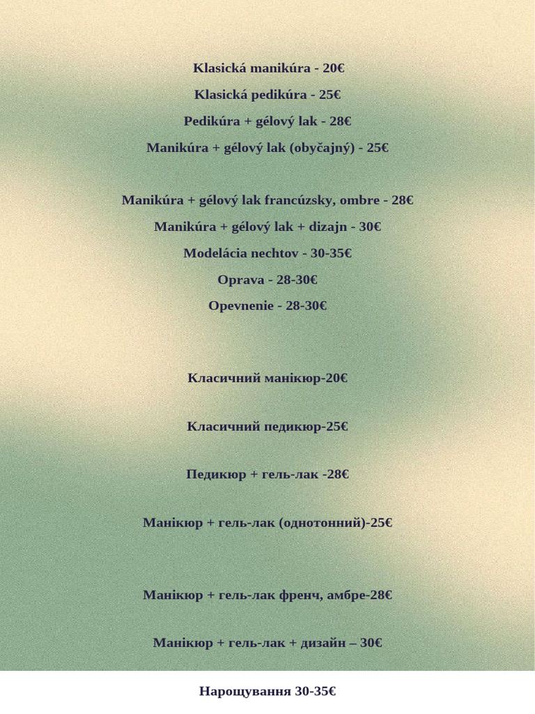 Klasická manikúra | PDF