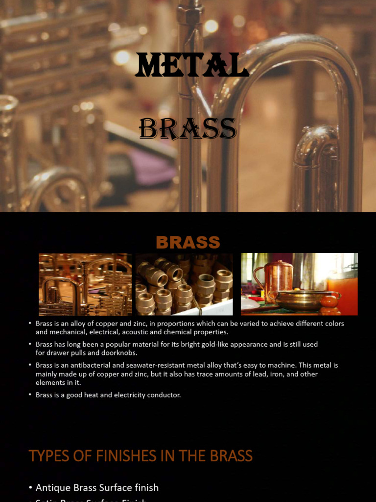 Types of Brass Finishes Explained | PDF | Brass | Countertop