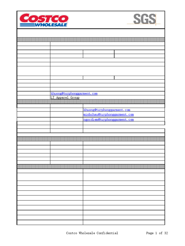 Costco Factory GMP Audit Report FA23 00206 Branch of Binh Thuan Nha Be ...