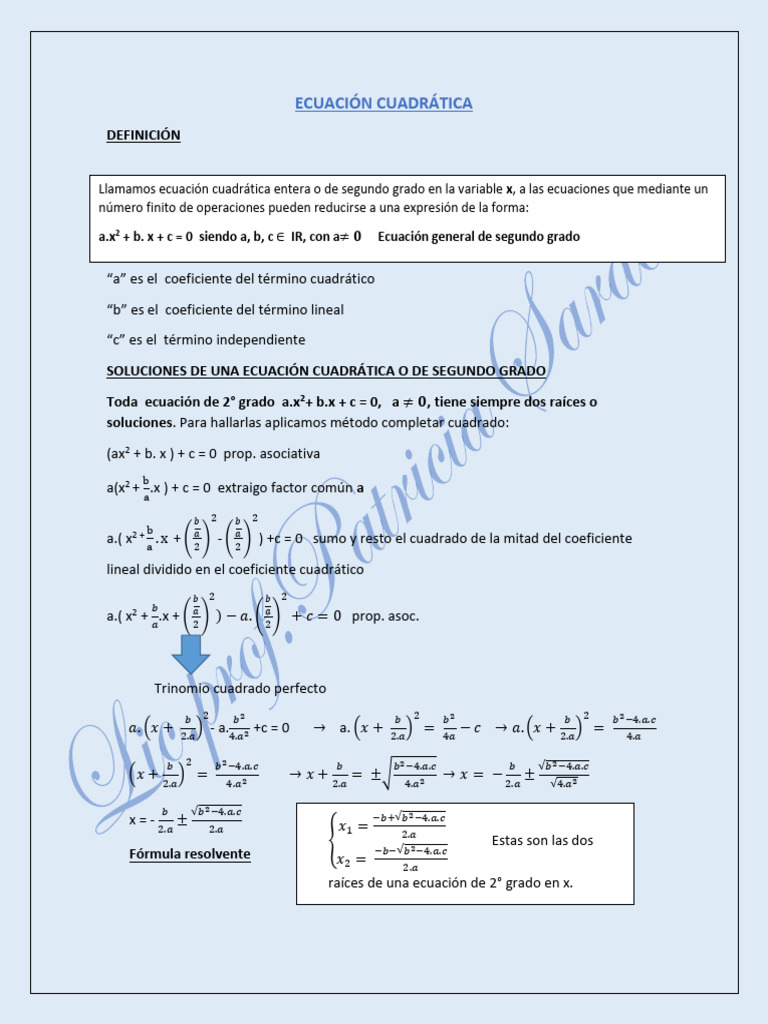 Ec Cuadr | PDF | Ecuaciones | Ecuación cuadrática