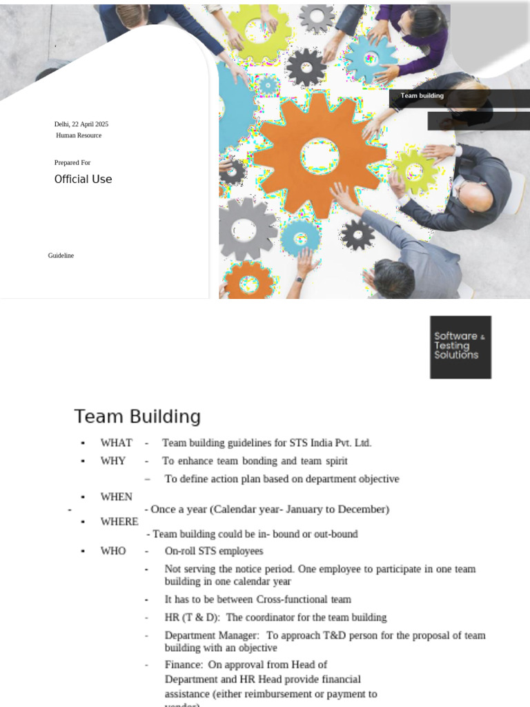 STS Team Building Guideline - 2025 | PDF | Business