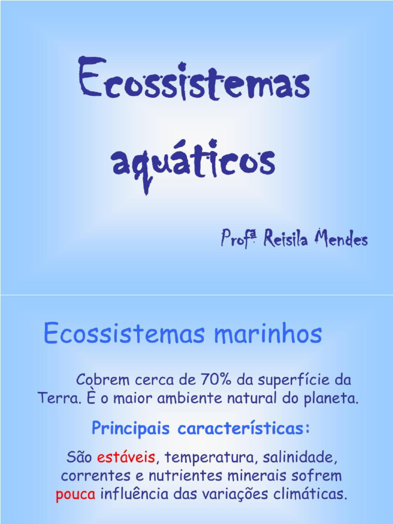 Ecossistema Aquatico | PDF