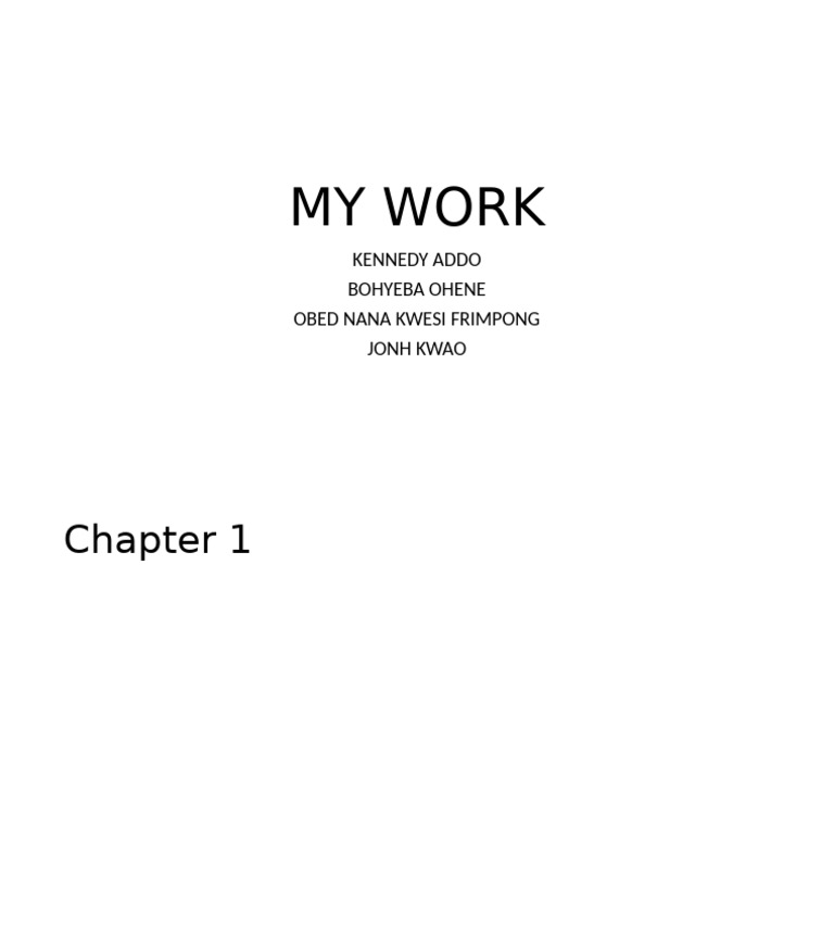 MY WORK | PDF