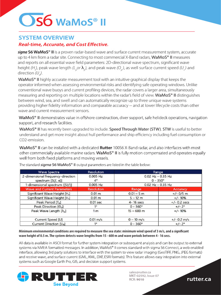 MKT 02592 WaMoS II System Description ISS 07 08 APR 2025 | PDF