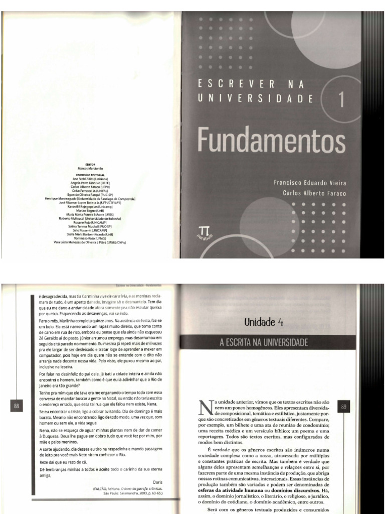 Capítulo 4 Escrever Na Universidade Fundamentos | PDF
