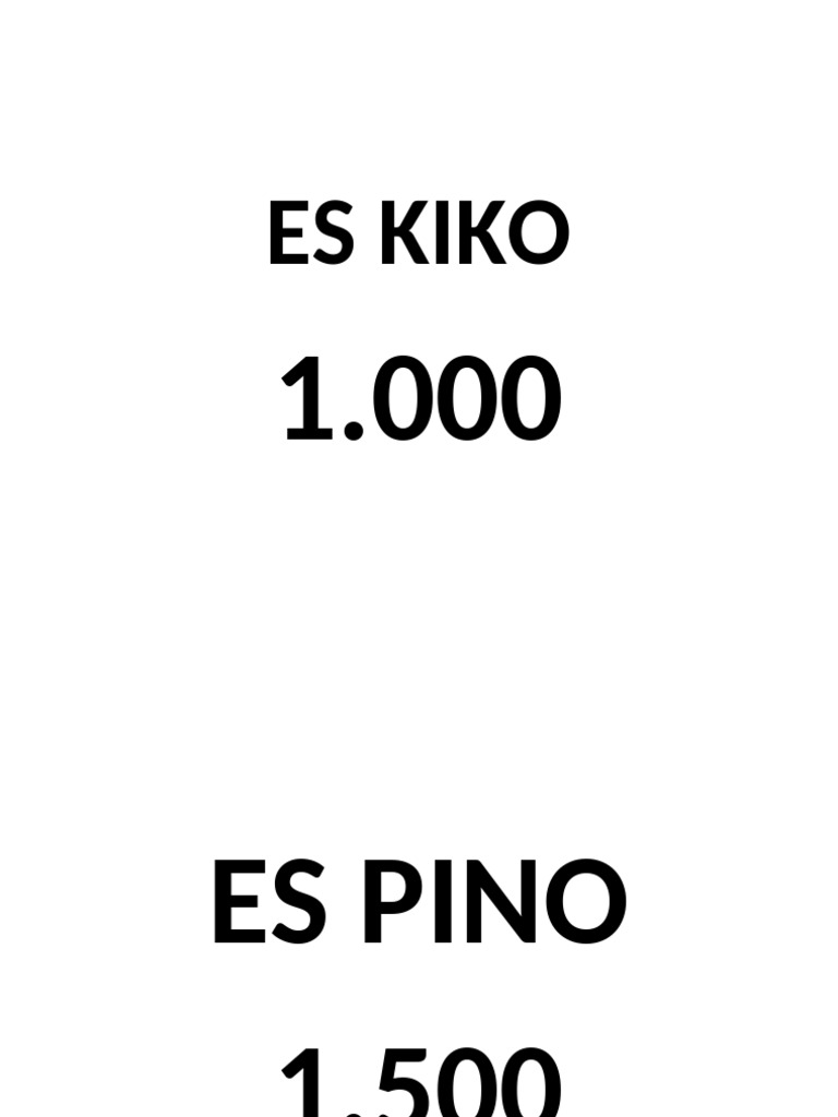 Es Kiko | PDF