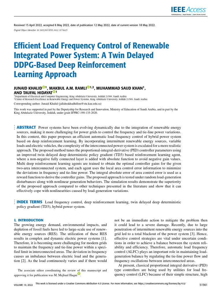 Efficient_Load_Frequency_Control_of_Renewable_Integrated_Power_System_A_Twin_Delayed_DDPG-Based ...