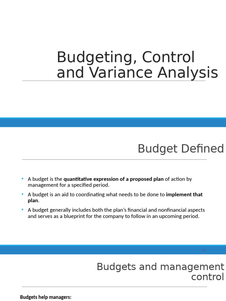 Budgeting and Variance Analysis(2) (1) | PDF | Budget | Variance