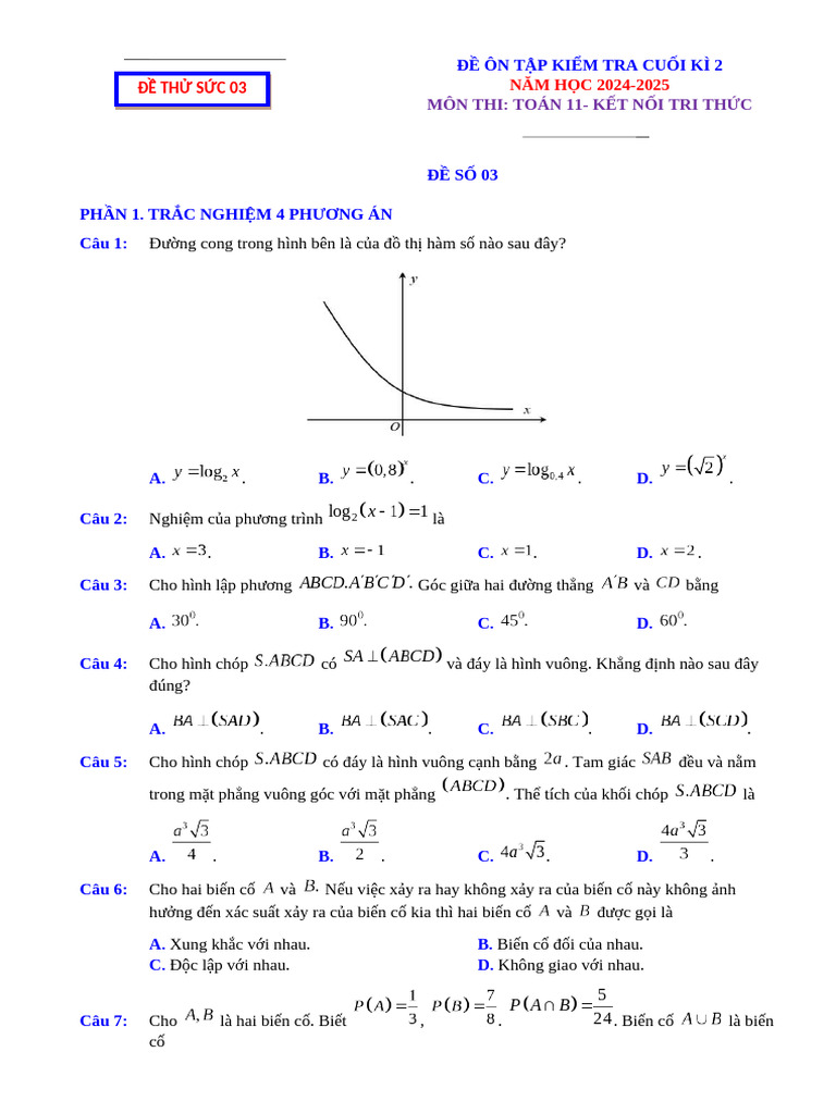 Đề CK2-Toán11 KNTT-3 | PDF
