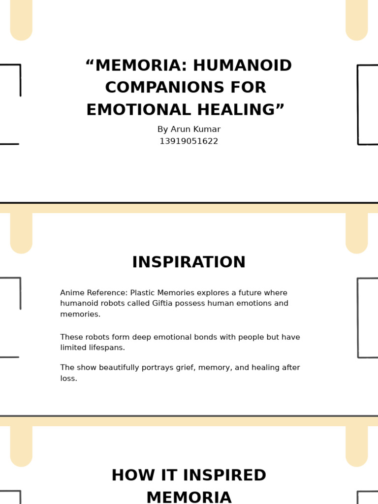 Memoria Humanoid Companions For Emotional Healing | PDF | Grief | Emotions