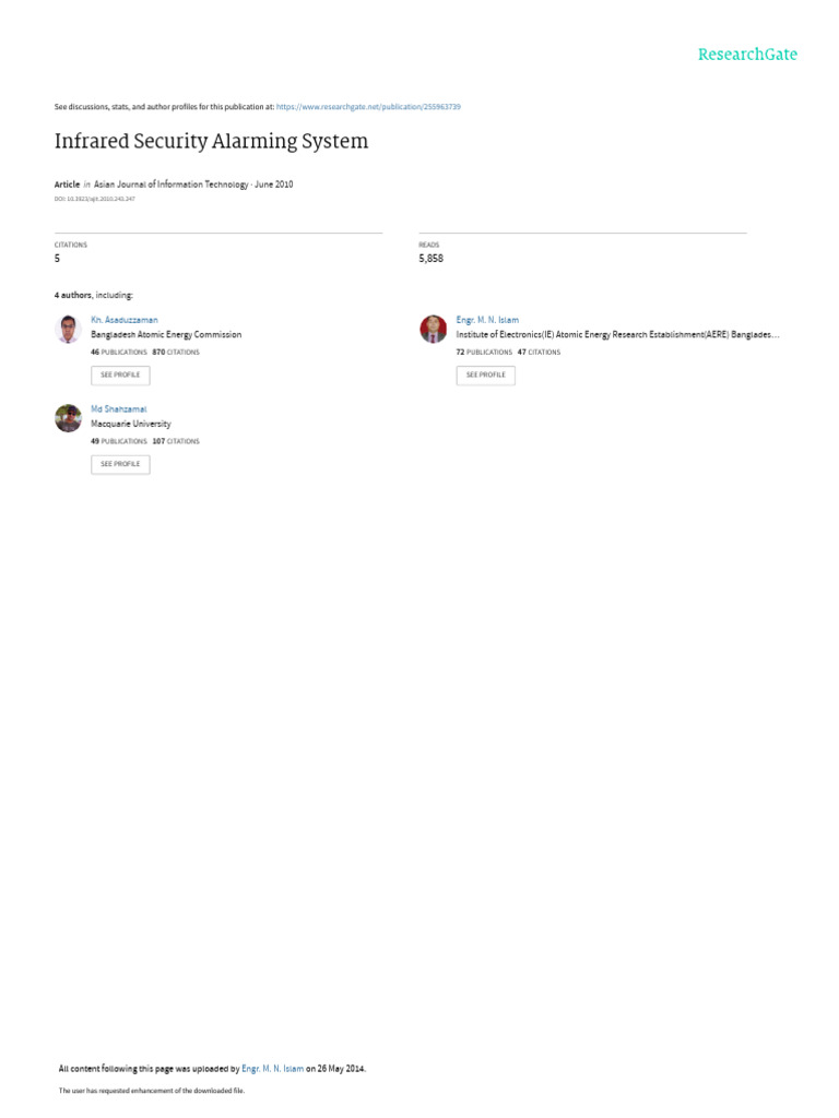 Infrared Security System | PDF