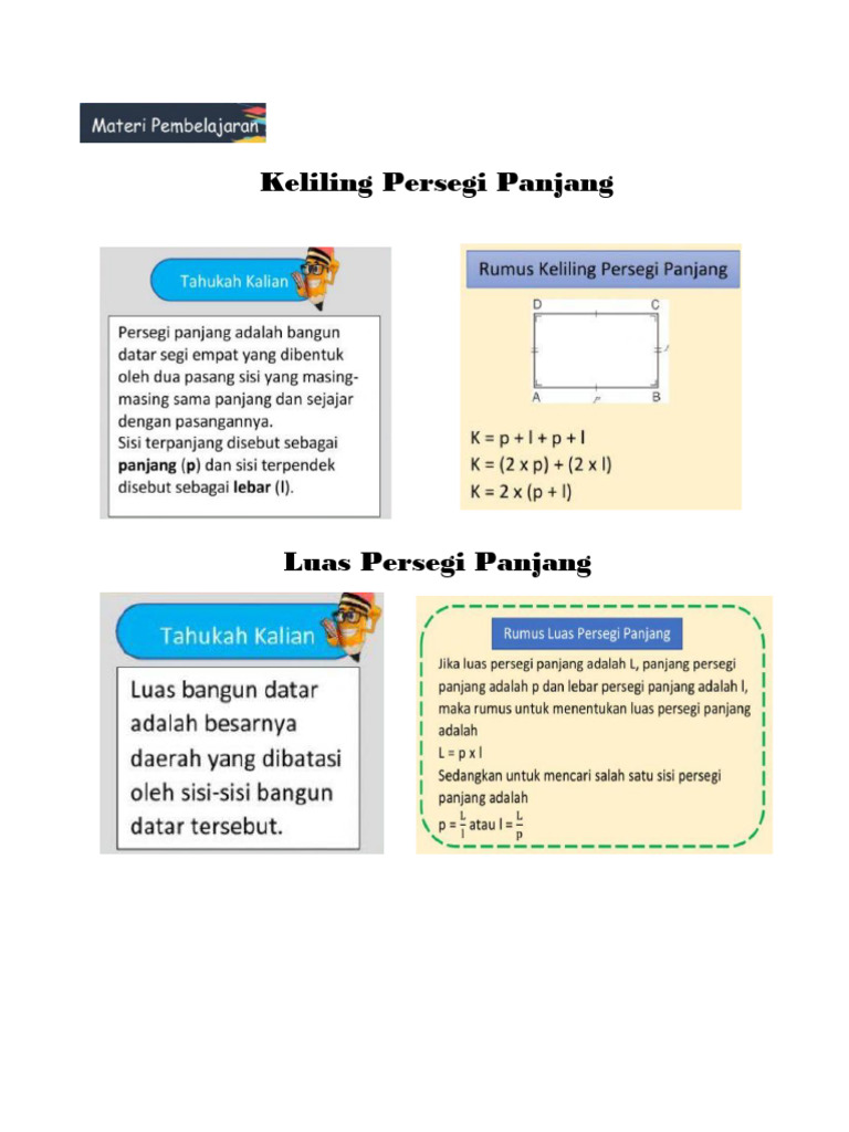 Materi Persegi Panjang | PDF