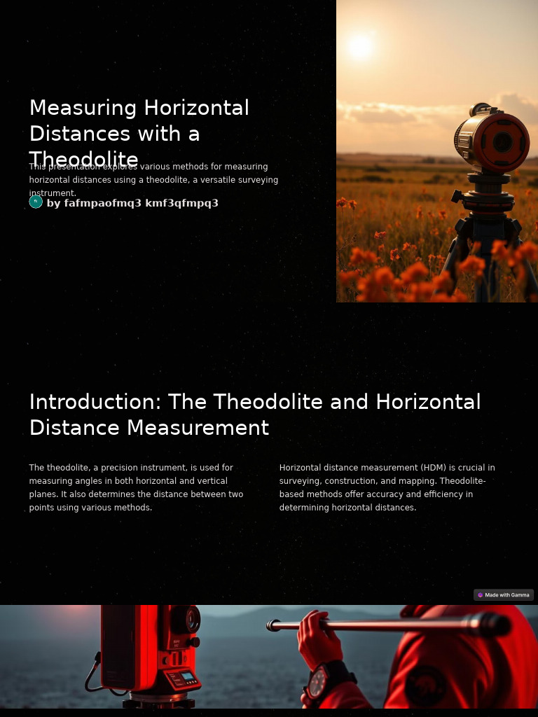 Measuring Horizontal Distances With A Theodolite | PDF | Surveying ...
