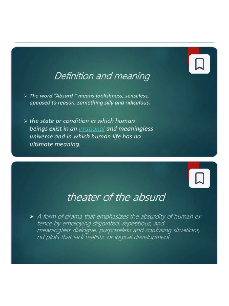 Theatre of Absurd | PDF