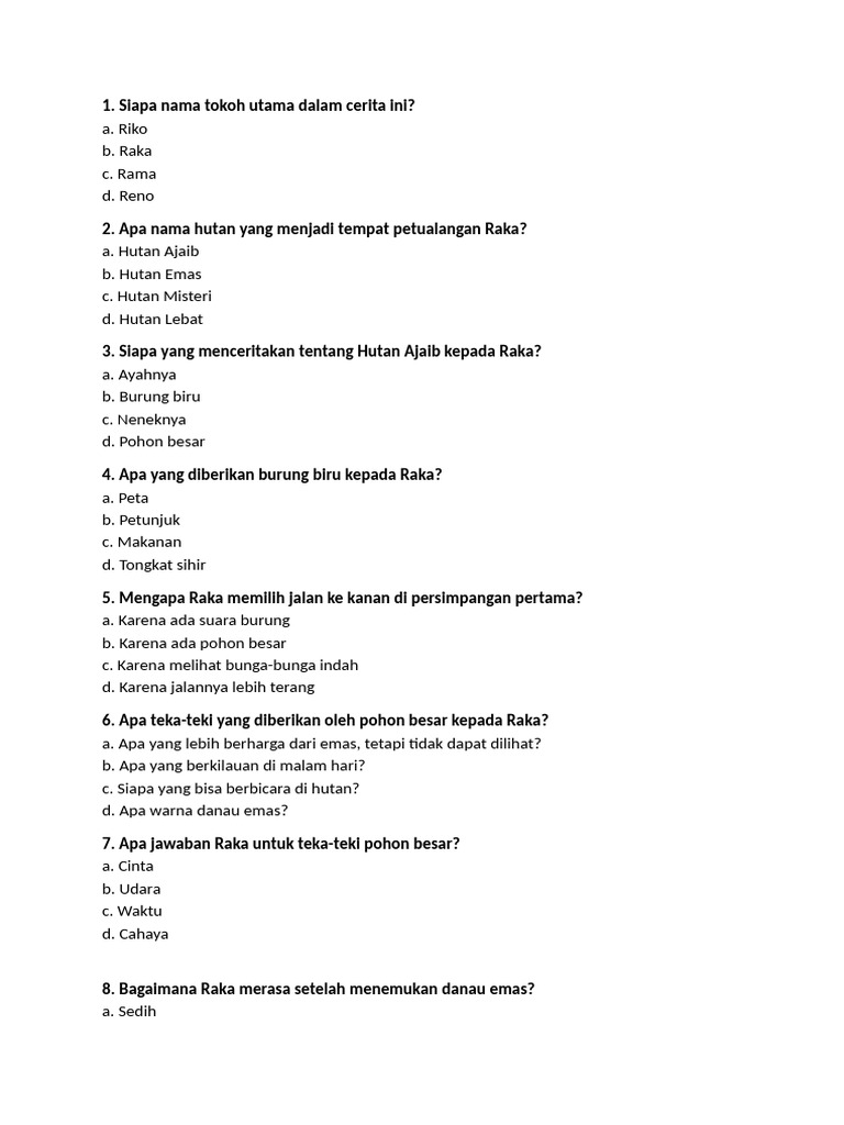 Soal Bahasa KLS 3 | PDF
