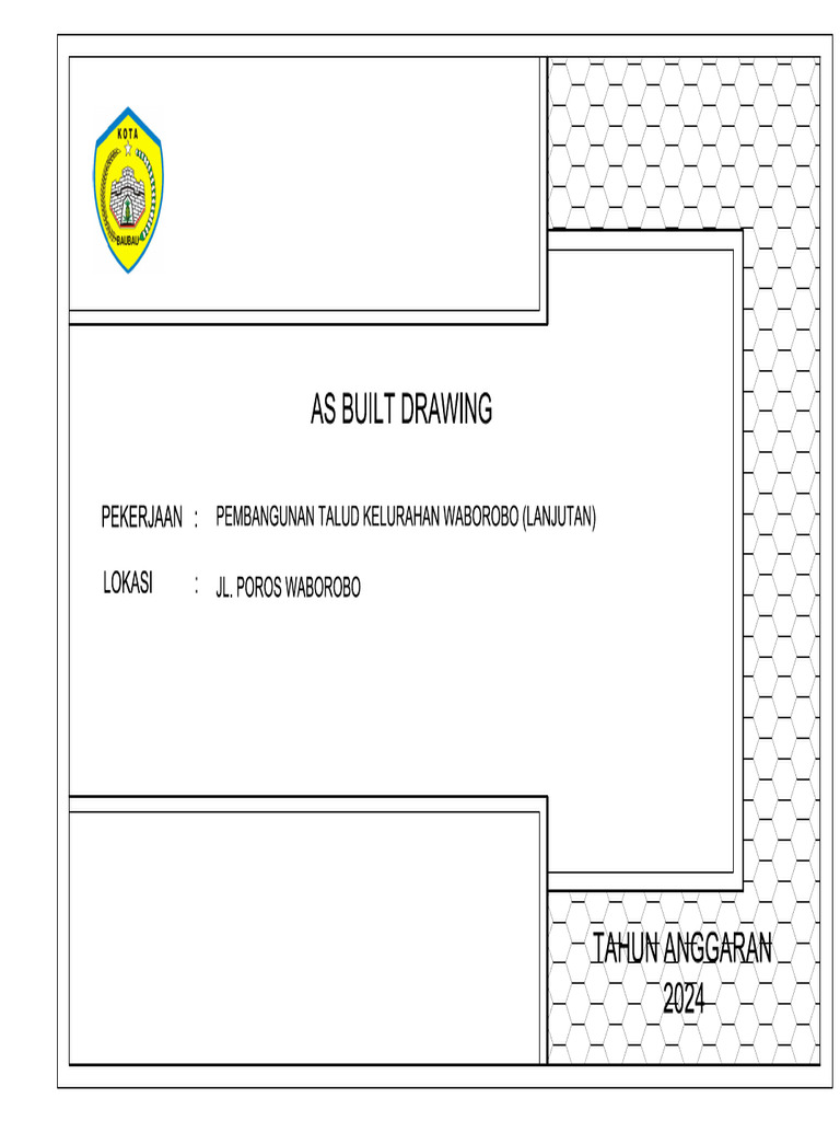 As Built Drawing Talud | PDF