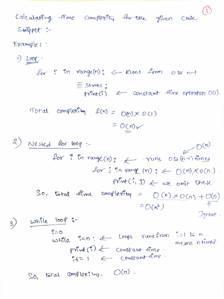 Week8 Week9 Probelms On Time Complexity | PDF