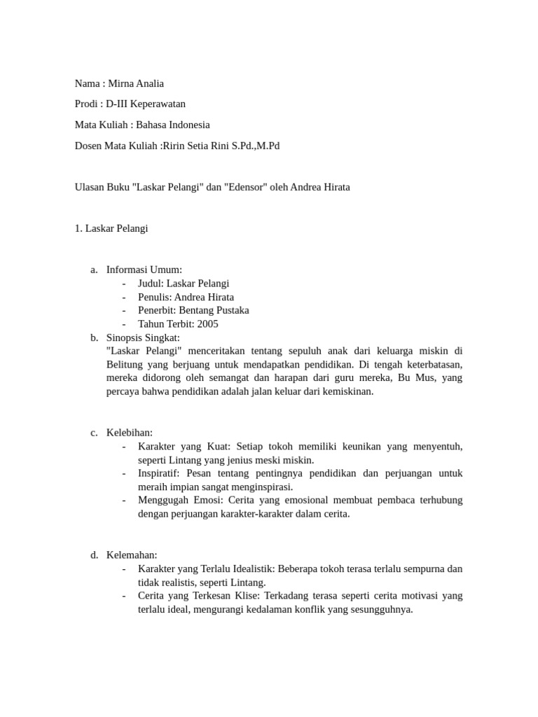 Tugas Membuat Ulasan Dari Buku Pdf