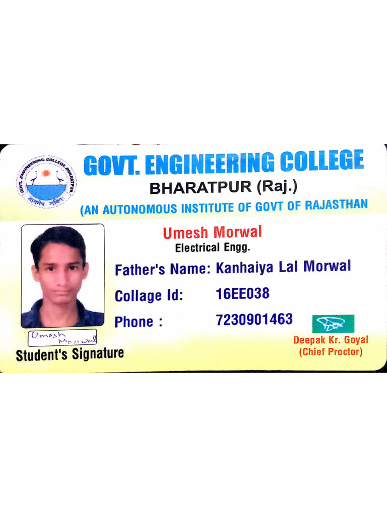 College Id Card | PDF