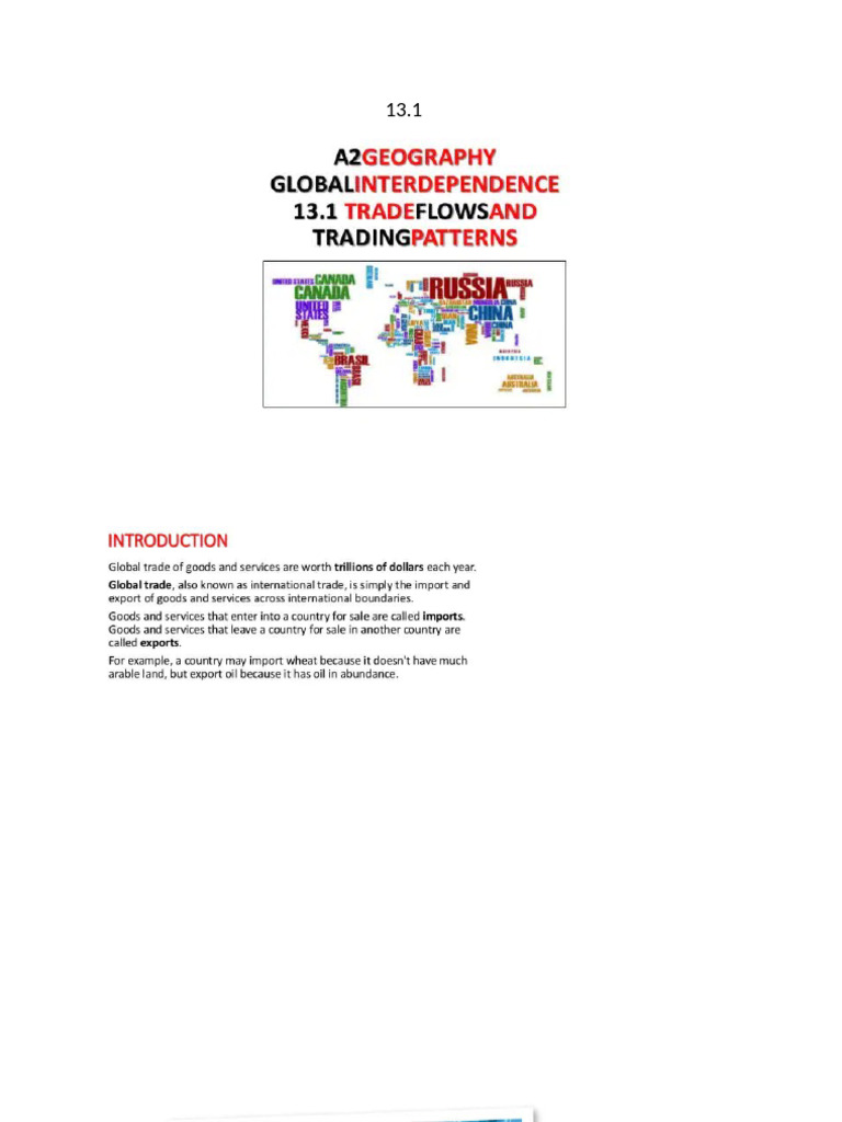Global Interdependence 13.1 | PDF