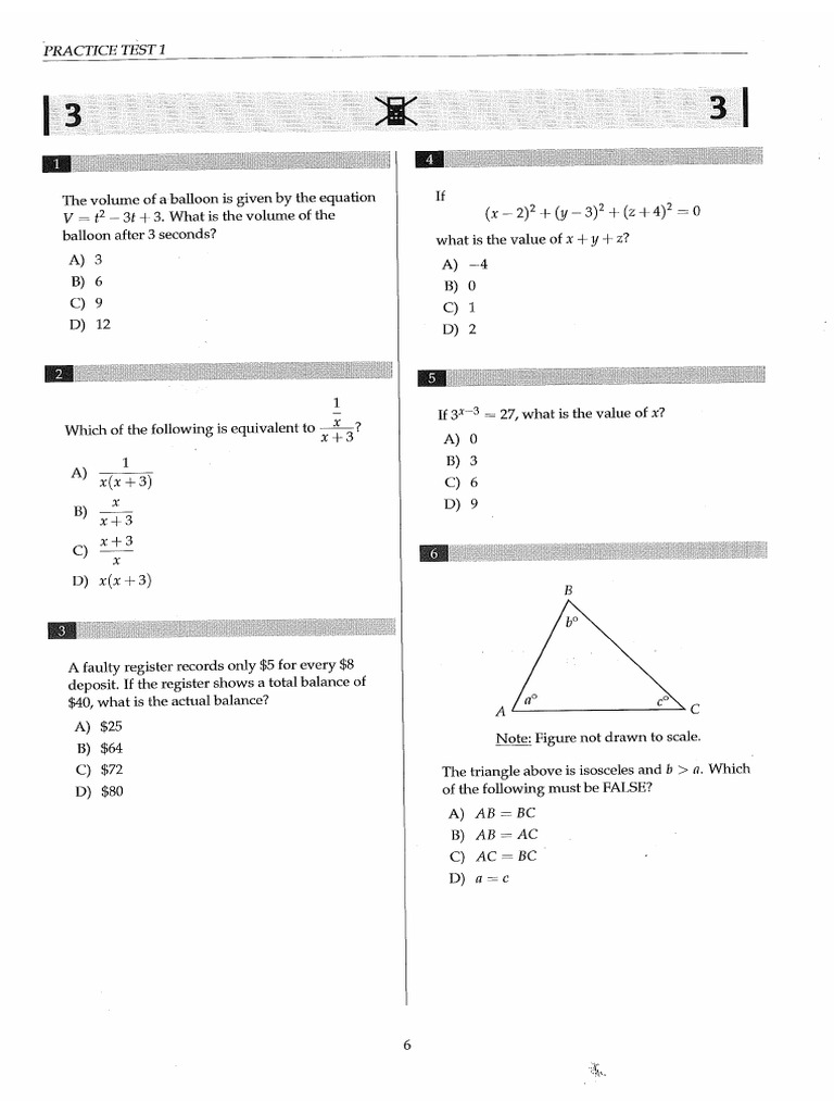 The College Panda 10 Practice Tests For The Sat Math PDFPDF PDF FR | PDF