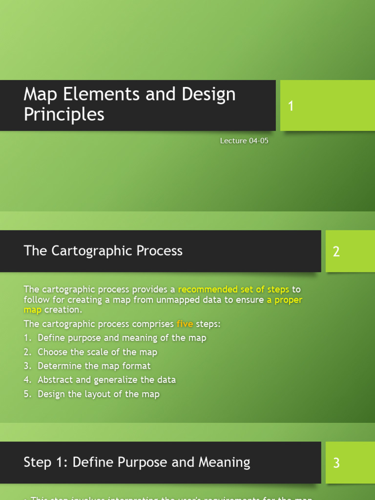 LECTURES 04-05 Map Elements Design Principles | PDF | Map | Cartography