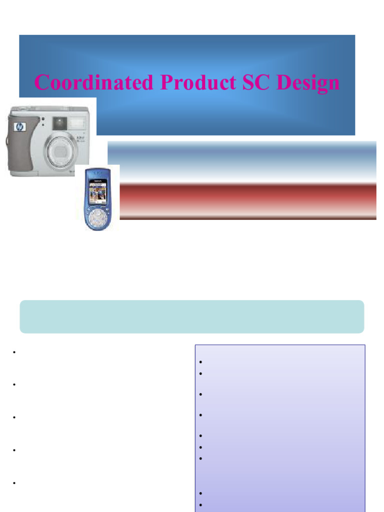 Coordinated Product SC Design | PDF | Inventory | Business