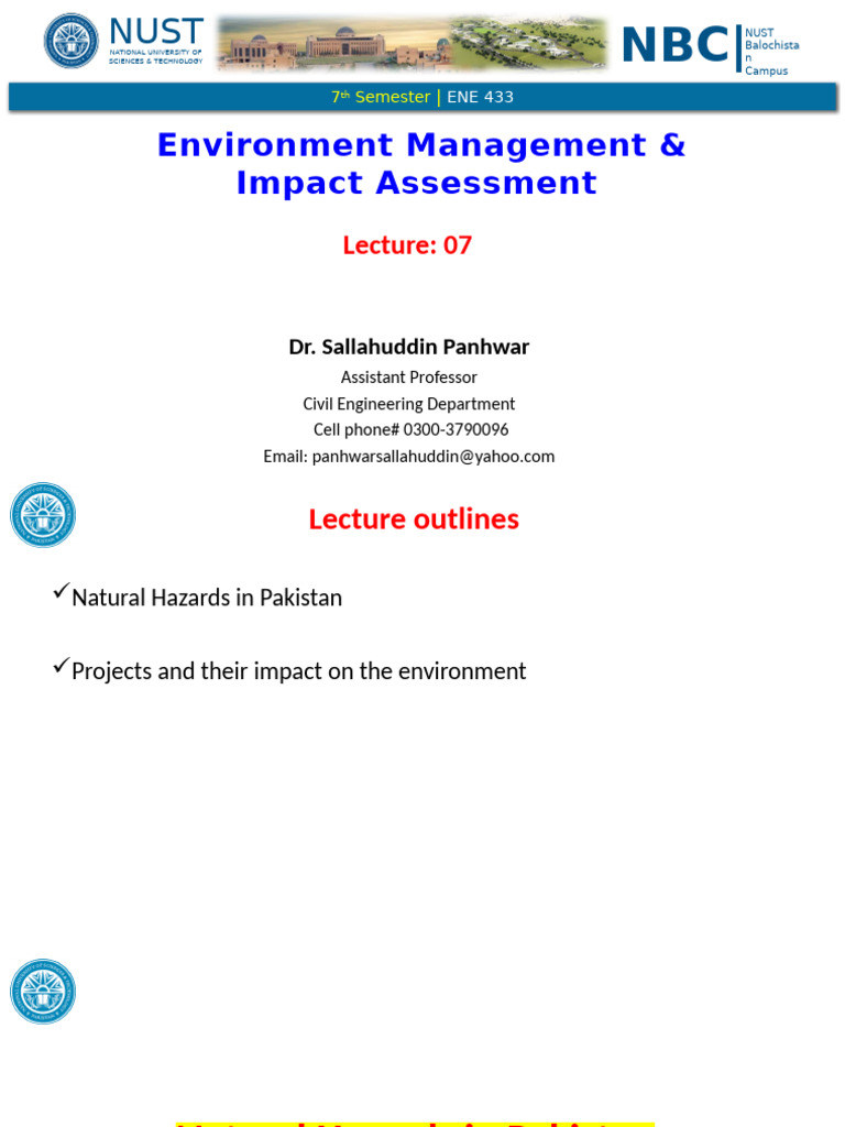 Environment Management Impact Assessment Lecture 07 | PDF | Earthquakes ...