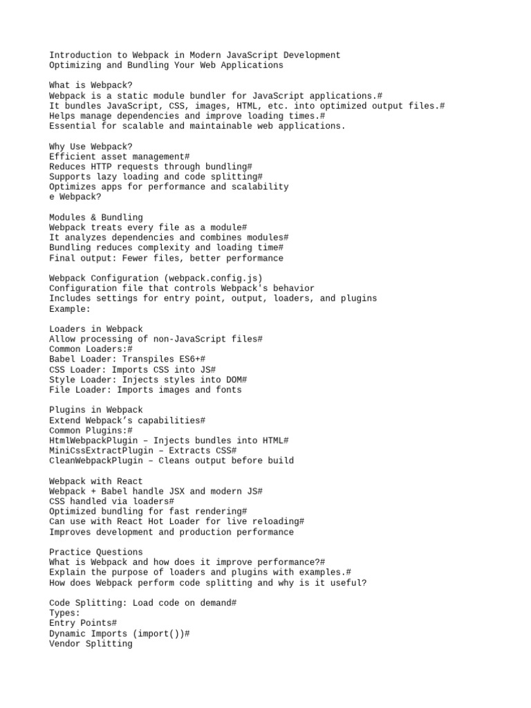 Webpack | PDF